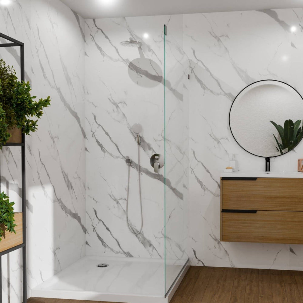 Calacatta Marble Bathroom Wall Panel - WallPanels.com.au