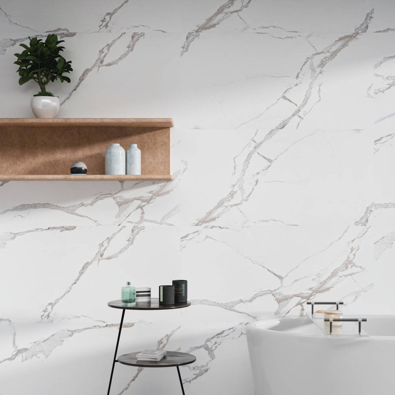 Classic Calacatta Wall Panel Tiles - WallPanels.com.au