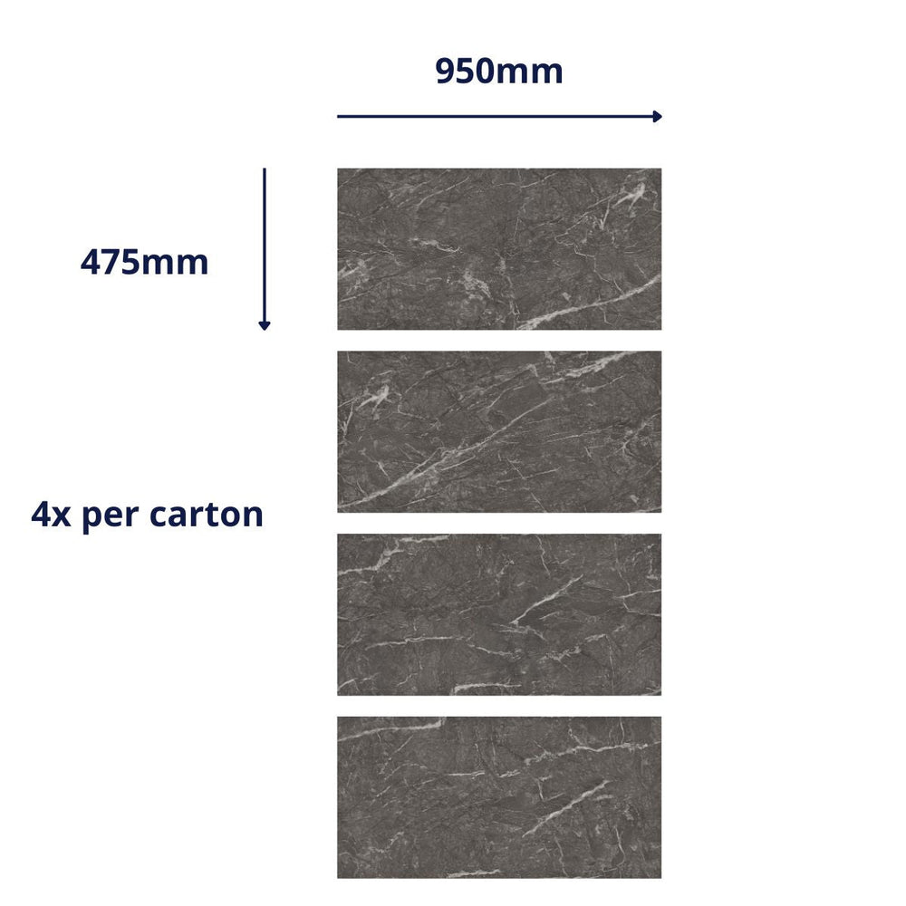Obsidian Marble Wall Panel Tiles - WallPanels.com.au