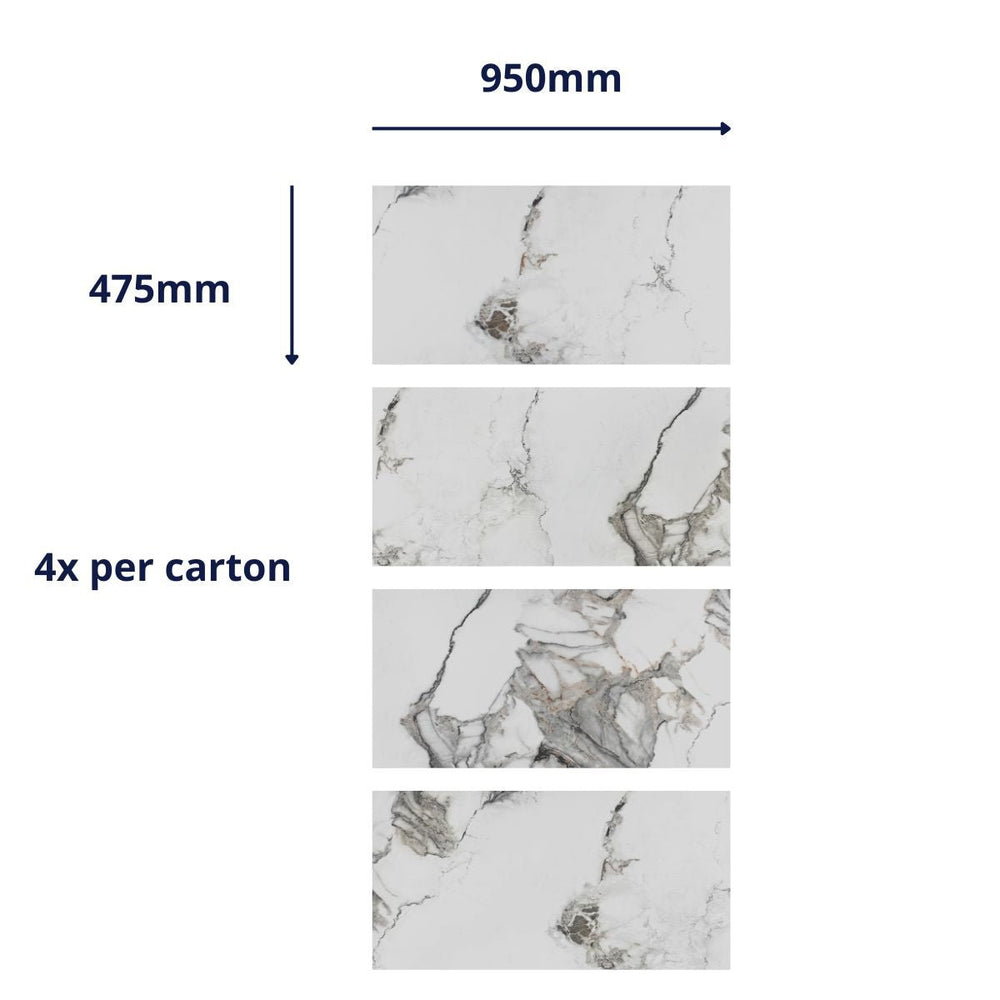 Prestige Calacatta Wall Panel Tiles - WallPanels.com.au
