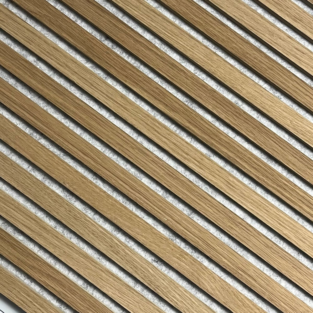 Oak (with Grey Felt) Wood Wall Panel - WallPanels.com.au